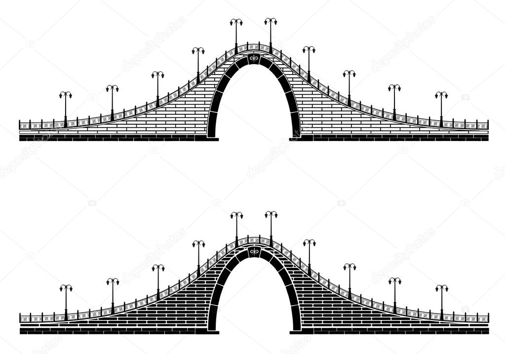 An Ancient Stone Arch Bridge — Stock Vector © Tverdokhlebov 108313146