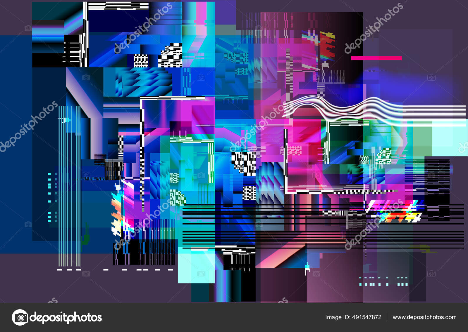 Loading Screen Glitch Internet Bandwidth Lag Distorted Texture Vector ...