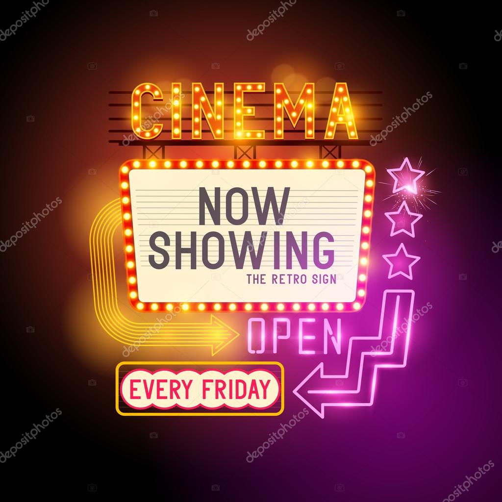 Cinema Retro Signs — Stock Vector © solarseven #81939358