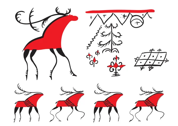 Mezen deer Vector Art Stock Images | Depositphotos