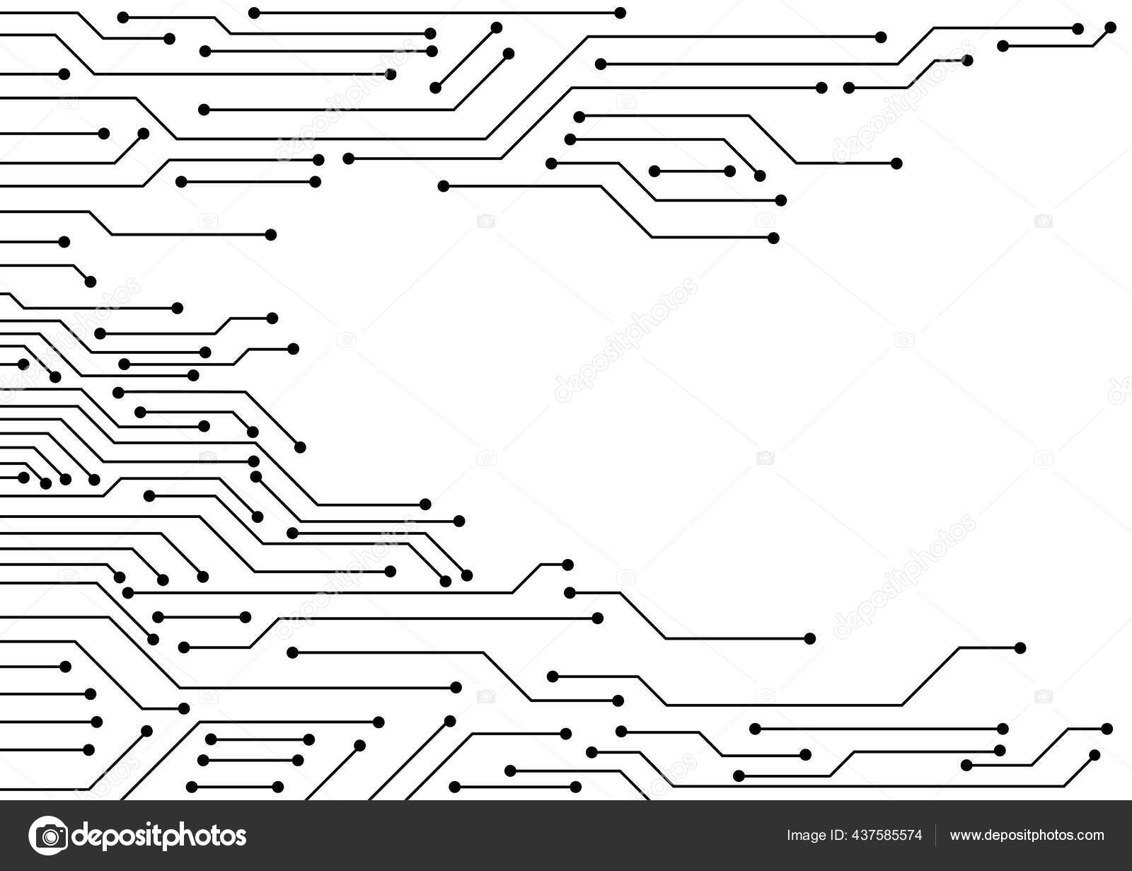 Vector Electronic Circuit White Background Stock Vector by ©anueing ...