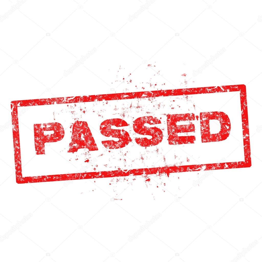 Red Passed Rubber Stamp Vector Illustration — Stock Vector © A3701027d