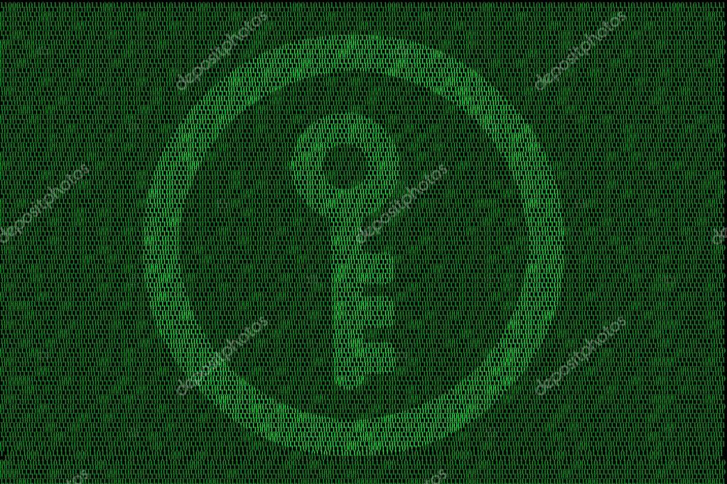 Encrypted digital key with green binary code — Stock Photo © a3701027d ...