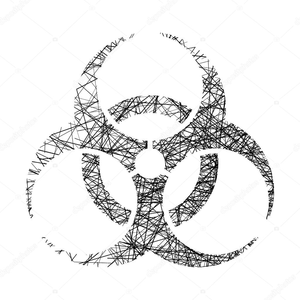 White Biohazard Clip Art