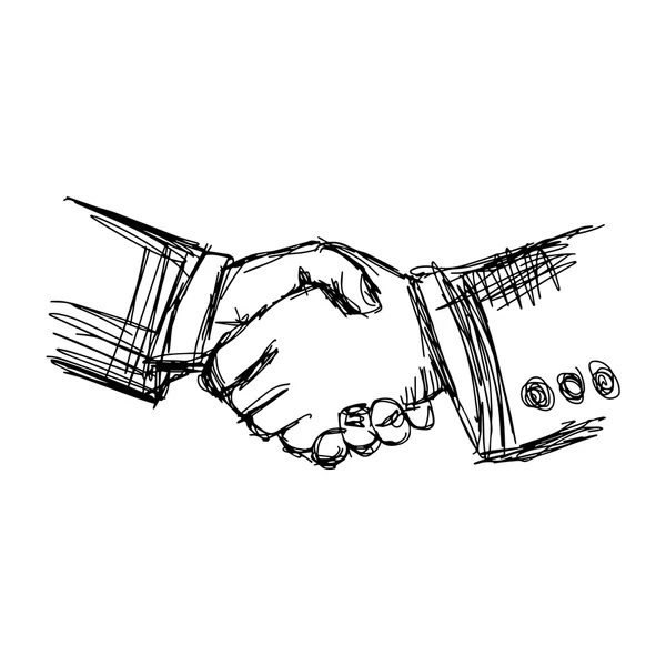 Illustation vector handshake between businessman — Stock Vector ...