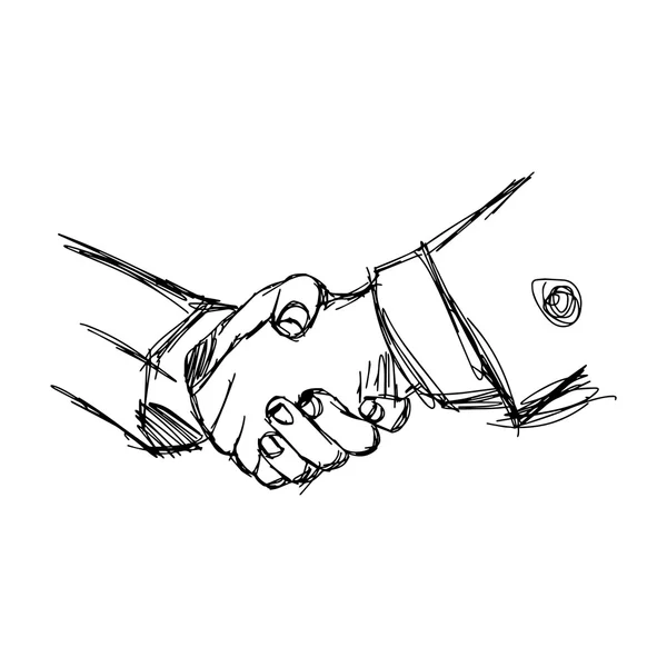 Illustation vector handshake between businessman — Stock Vector ...