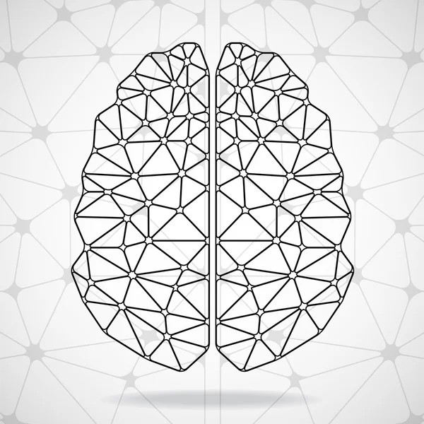Abstract geometric brain, network connections — Stock Vector © vladystock #102924900