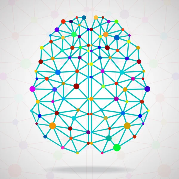 Abstract Geometric Brain Network Connections — Stock Vector © Vladystock 103205110