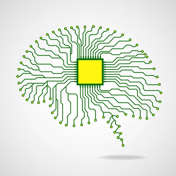 Brain. Cpu. Circuit board Stock Vector by ©vladystock 104875554