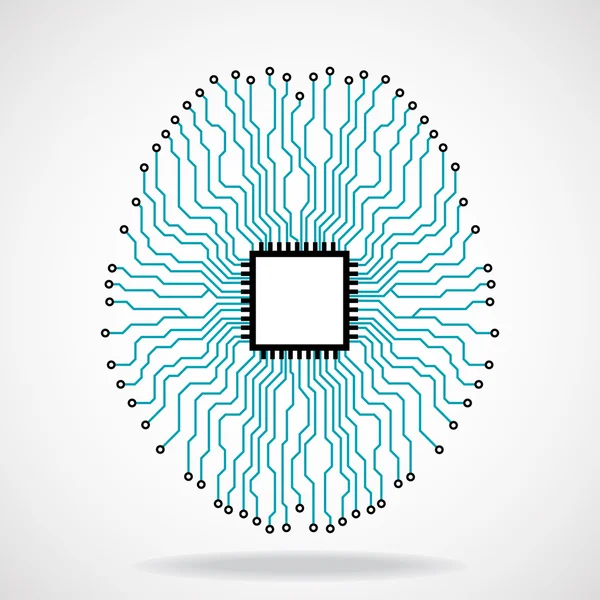 Brain. Cpu. Circuit board Stock Vector by ©vladystock 92713728