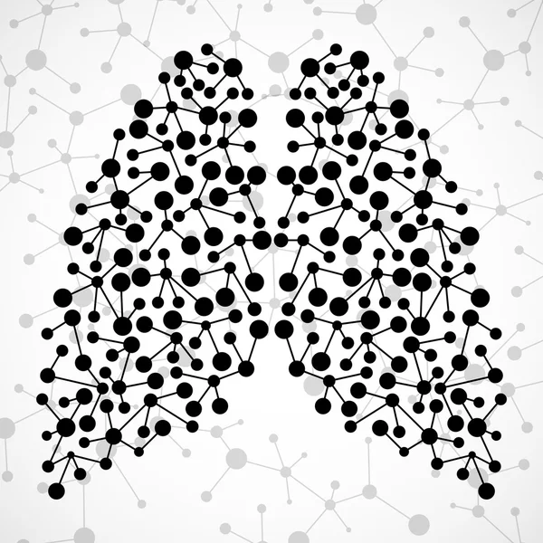 Abstract human lungs, molecule structure. Vector illustration. Eps 10 ...
