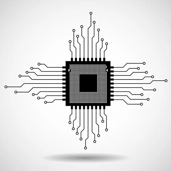 Microchip line art Vector Art Stock Images | Depositphotos