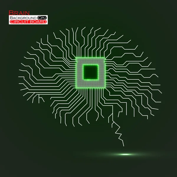 Brain. Cpu. Microprocessor. Circuit board. Abstract technology ...