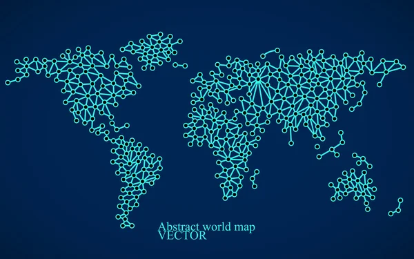 Abstract world map. Molecule structure. Colorful background. Vector ...