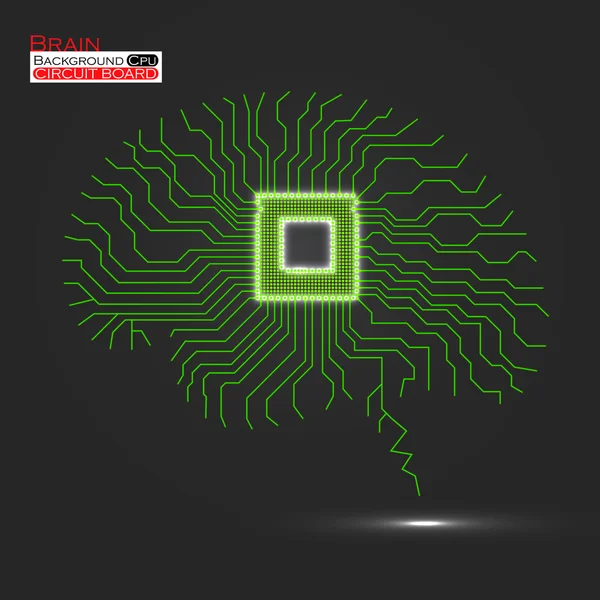Brain. Cpu. Microprocessor. Circuit board. Abstract technology ...
