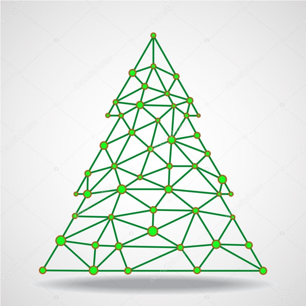 Abstract geometric triangle christmas tree — Stock Vector © vladystock ...