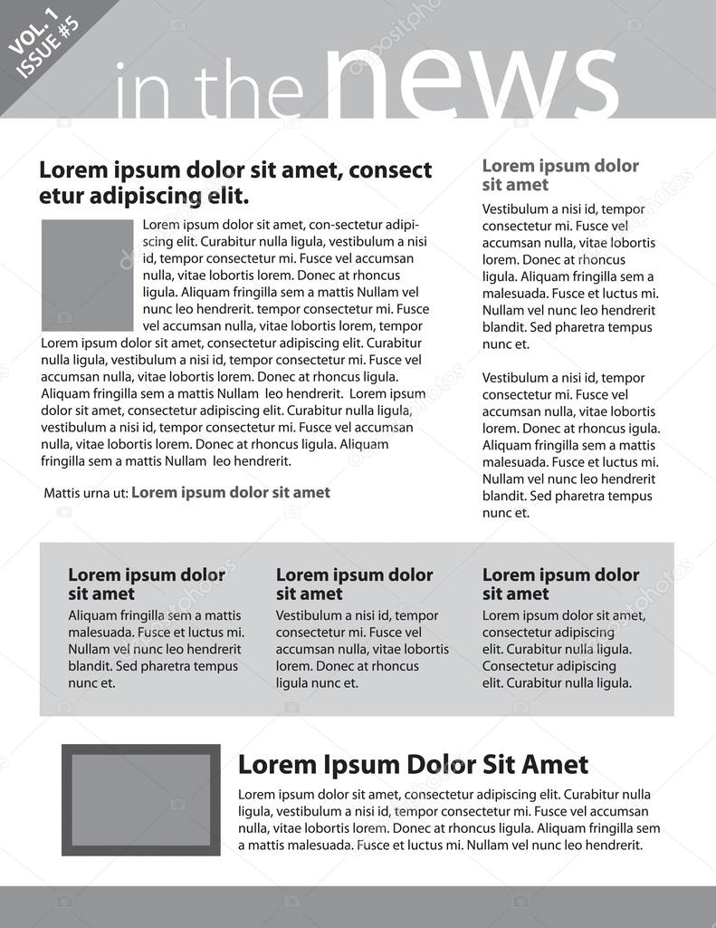 Newsletter template layout Stock Vector by ©rmackayphoto 54583269