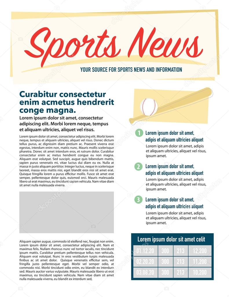 Sports page layout Stock Vector Image by ©rmackayphoto #68234401