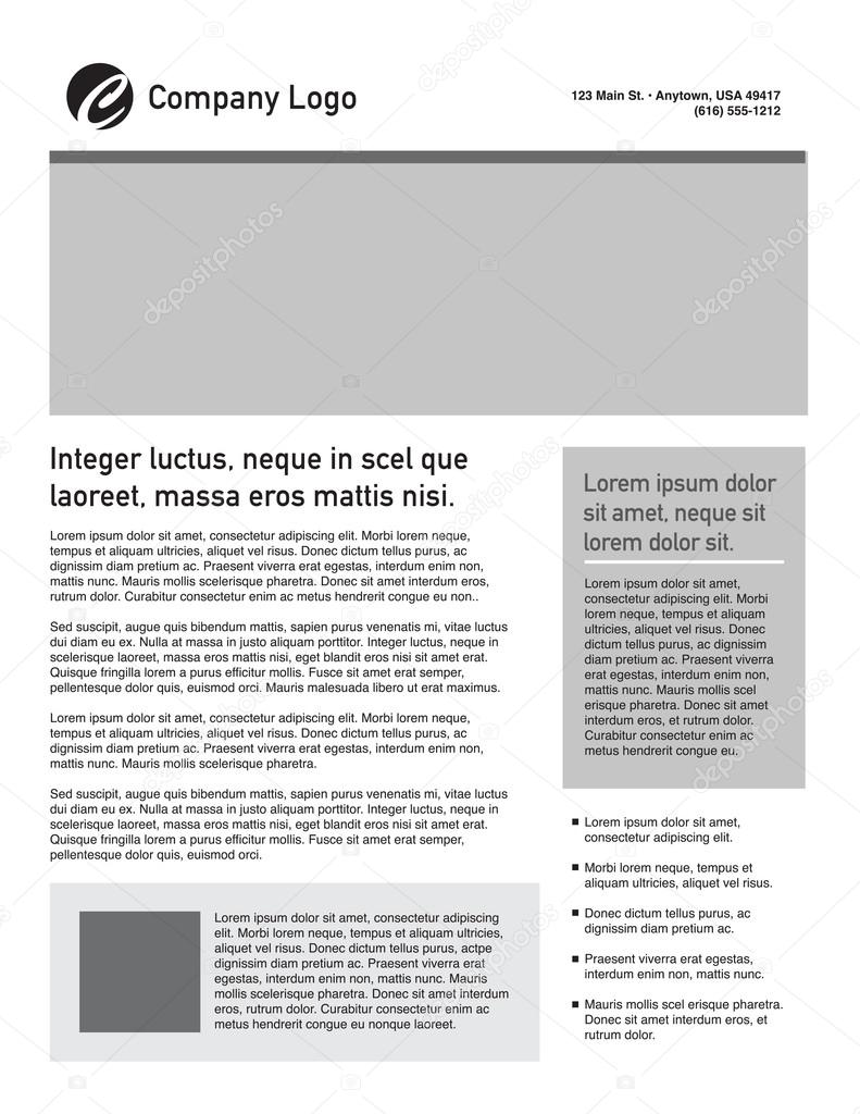 Page layout newsletter for use with business Stock Vector Image by ...