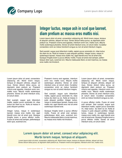 Page layout newsletter for use with business Stock Vector Image by ...