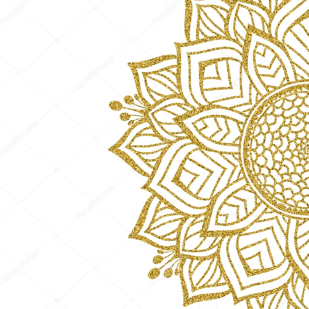 Beautiful gold Mandala element Stock Vector by ©irska_no 122699448