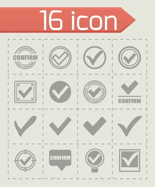 Vector black confirm icon set Stock Vector Image by ©annexs #58873277