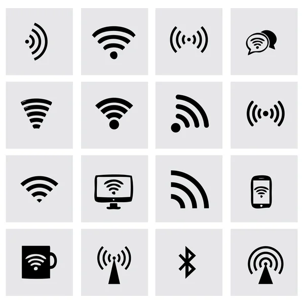 Vector black wireless icon set Stock Vector Image by ©annexs #66335979