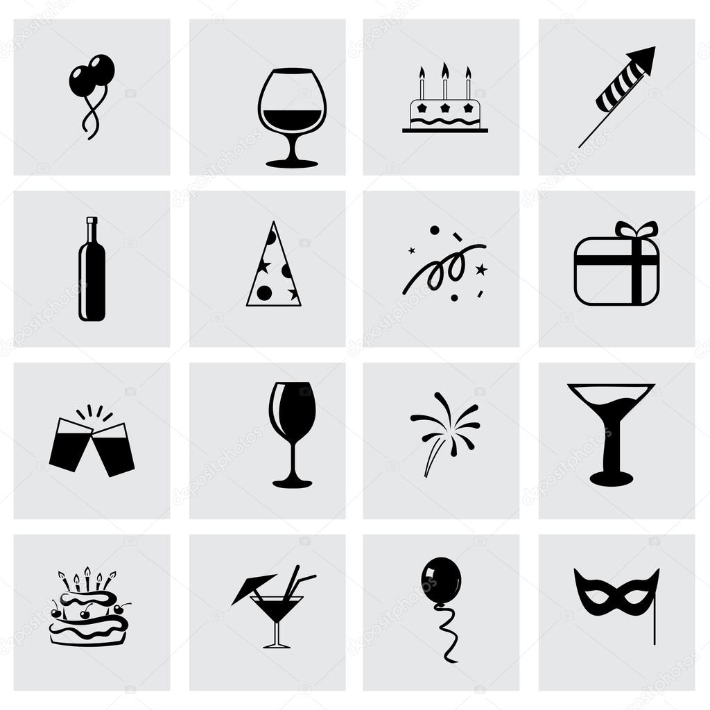 Vector party icon set Stock Vector Image by ©annexs #58423115