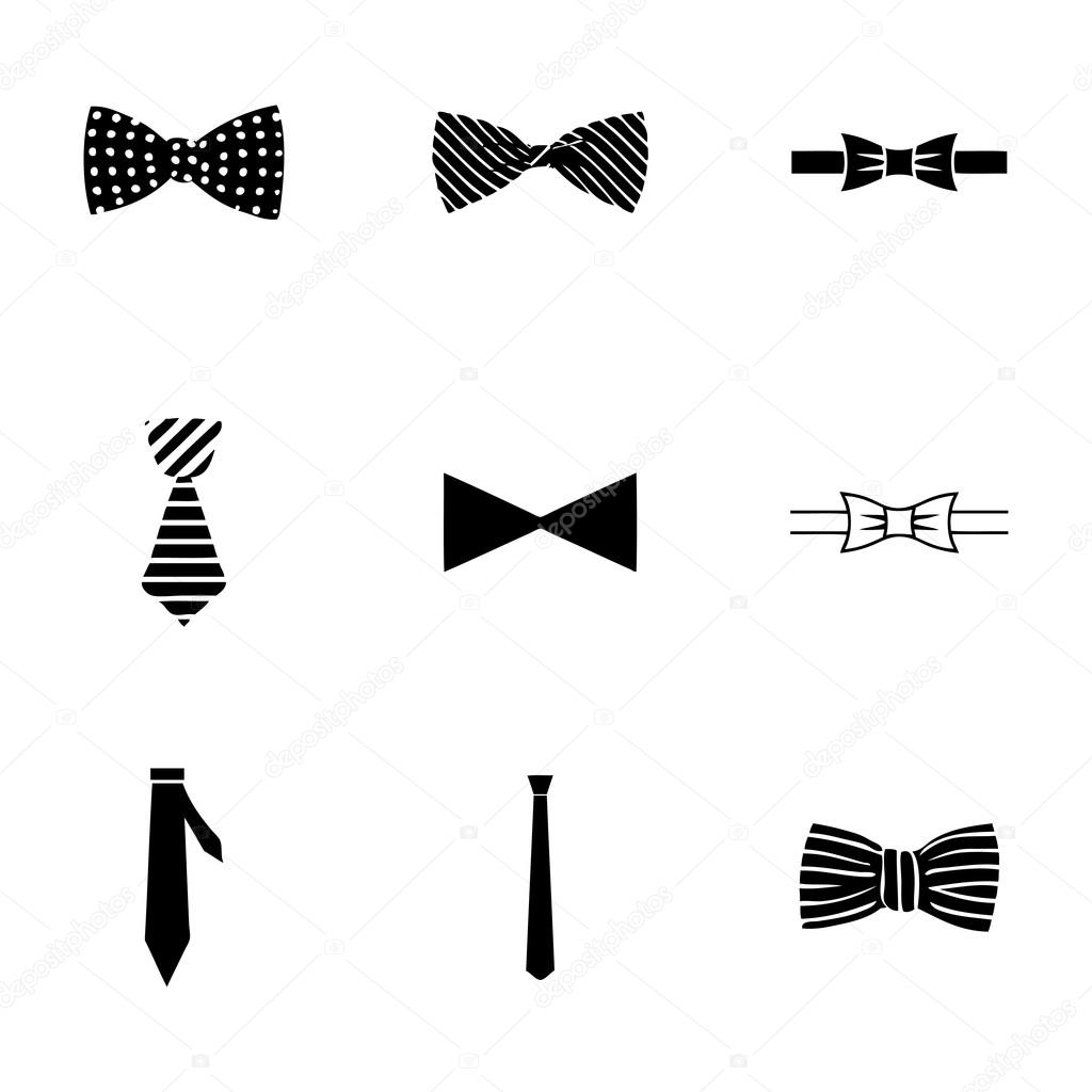 Vector bow ties icon set — Stock Vector © annexs #70703459