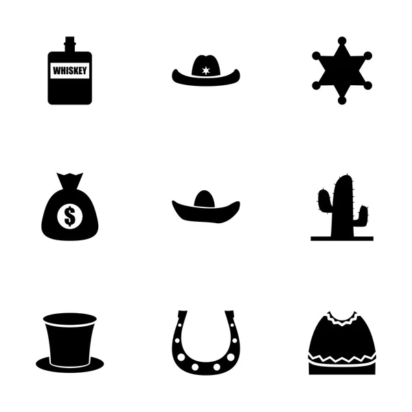 Vector black wild west icon set Stock Vector Image by ©skarin1 #87132324