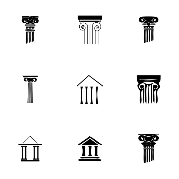 Vector black column icons set — Stock Vector © skarin1 #36658115