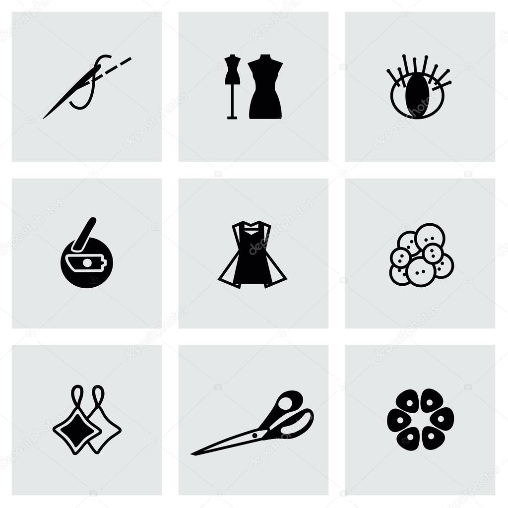 Vector Sewing icon set Stock Vector by ©annexs 73138285