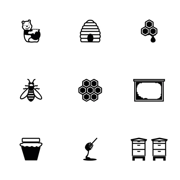 Vector black honey icons set Stock Vector Image by ©skarin1 #37626115