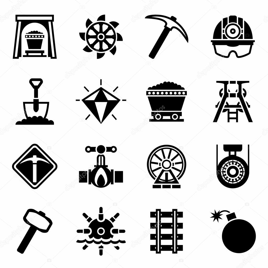 Vector Mining icon set — Stock Vector © annexs #95087716 Vector Mining icon set — Stock Vector © annexs #95087716