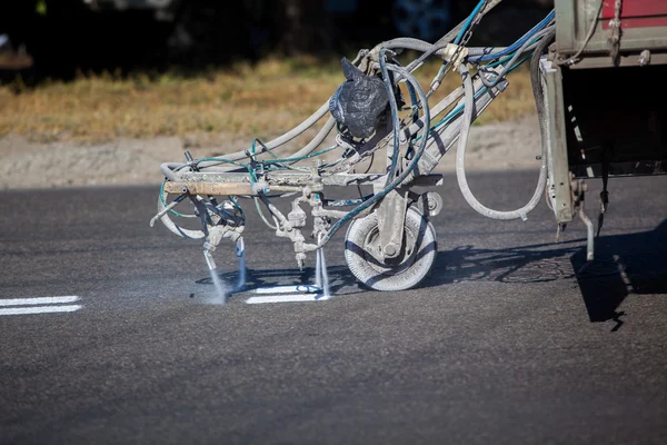 Teamwork: Pavement Asphalt Road Marking Paint and Striping with ...