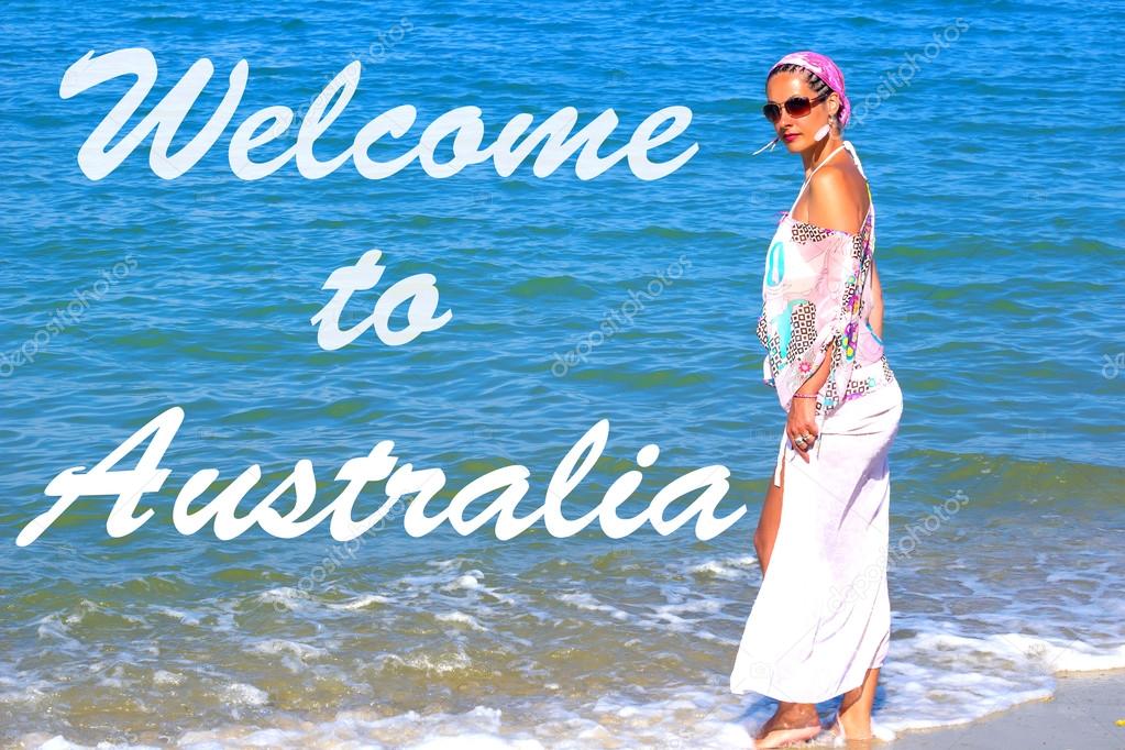 Welcome to Australia — Stock Photo © Arttanja #86859028