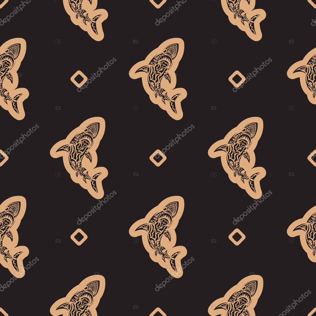 Patr n oscuro sin costuras con tiburones. Bueno para men s, postales, libros, murales y telas ...