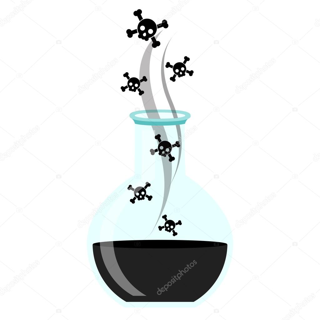Bottle of black poison Stock Vector Image by ©drical #88862938