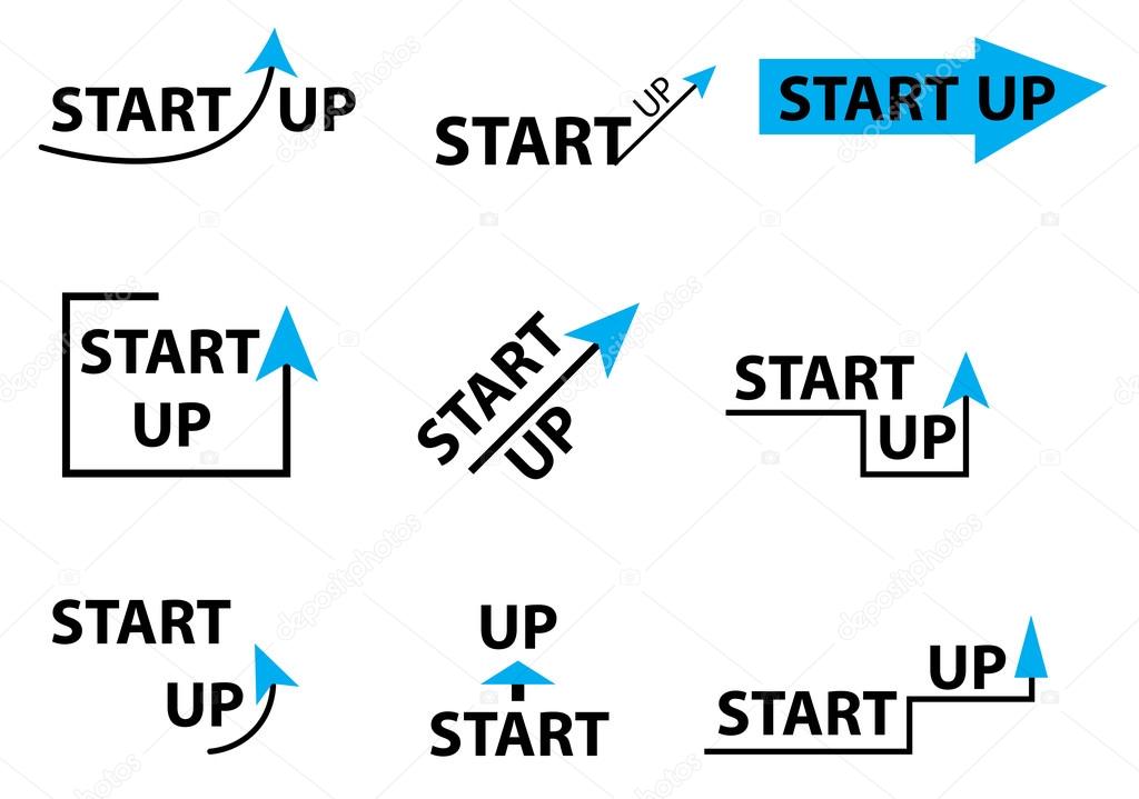Set startup logo element, startup company logo, vector illustration ...