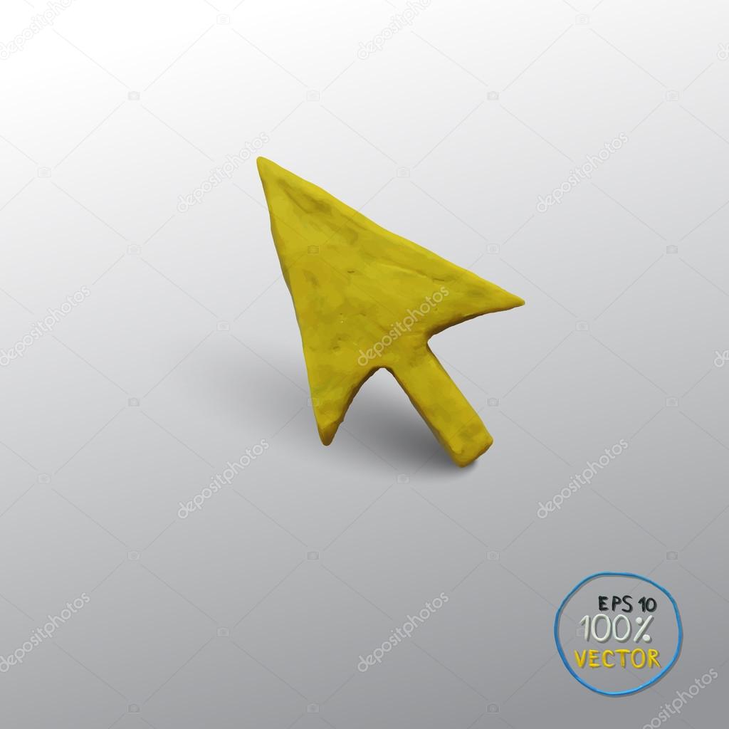 Vector yellow arrow Stock Vector Image by ©MosQuitO404 #71958141