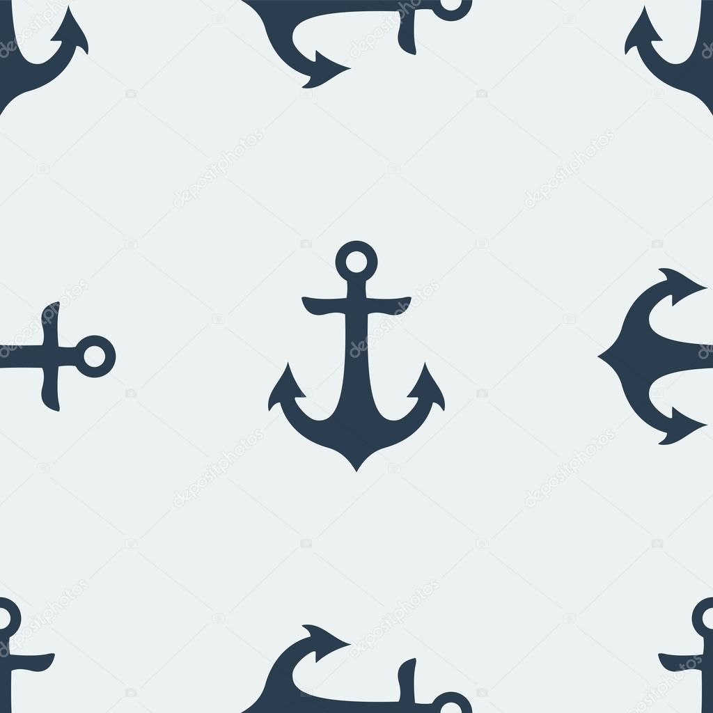 Nautical Anchor pattern Stock Vector by ©whilerests 63992273