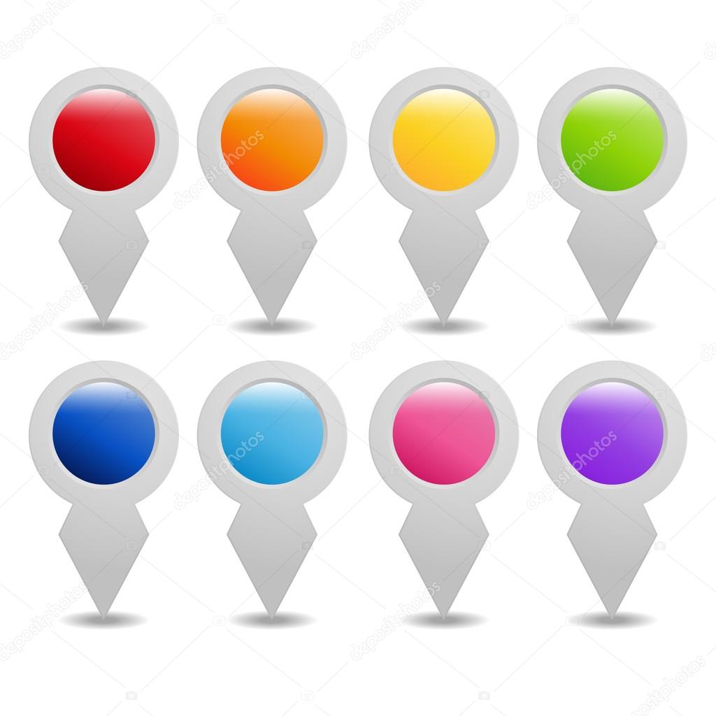 Set of map pointers Stock Vector Image by ©irochka1 #64848193