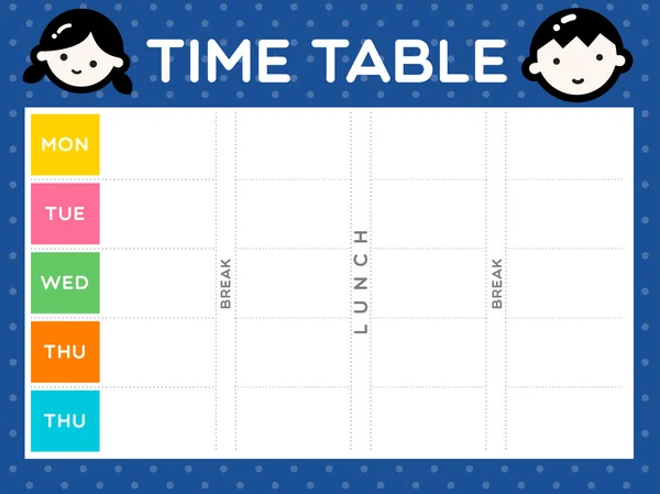 Time table Vector Art Stock Images | Depositphotos