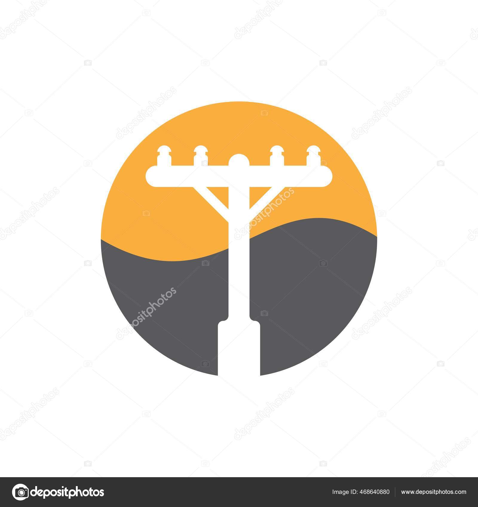 Power Pole Logo Vector Icon Illustration Stock Vector Image by ...
