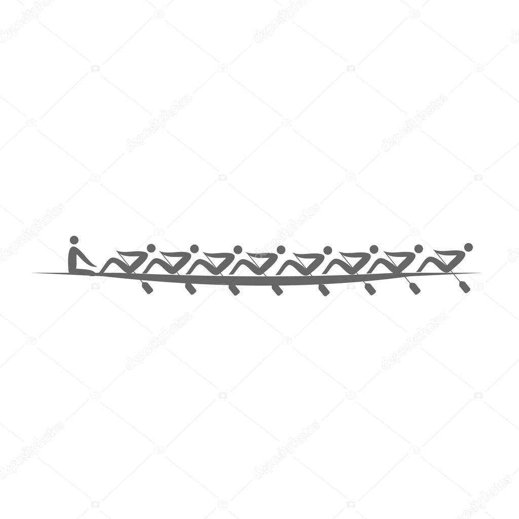 Summer games logo Rowing Group of Eight. Stock Vector Image by ...