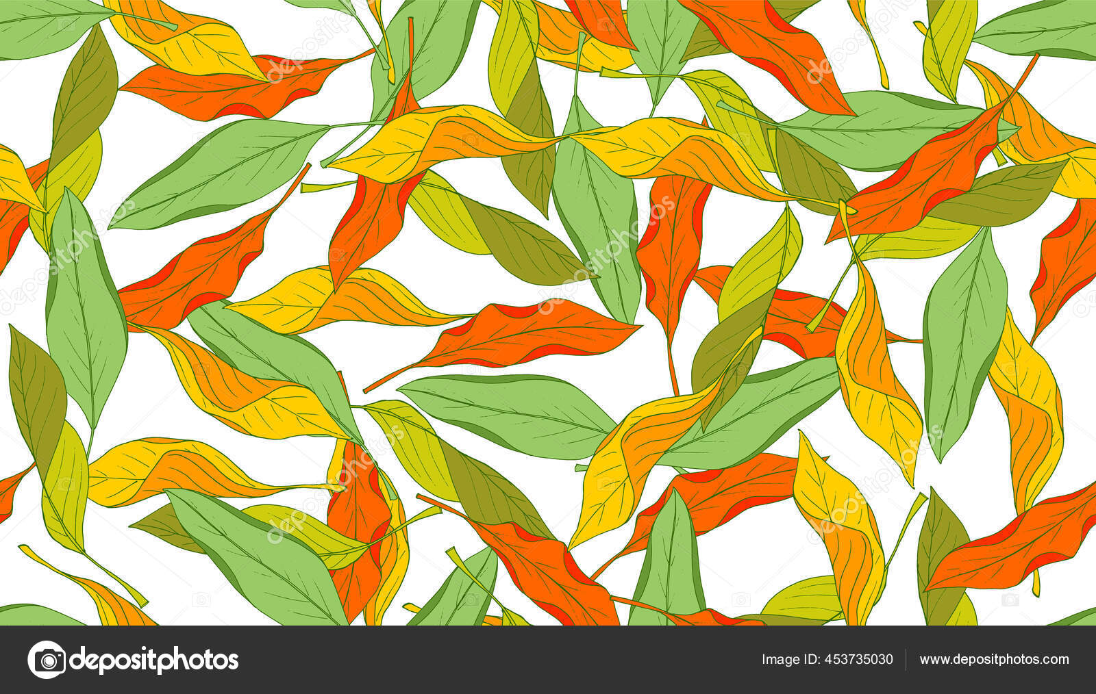 Autumn Leaves Fly Wind Tree Leaves Vector Stock Vector Image by ...