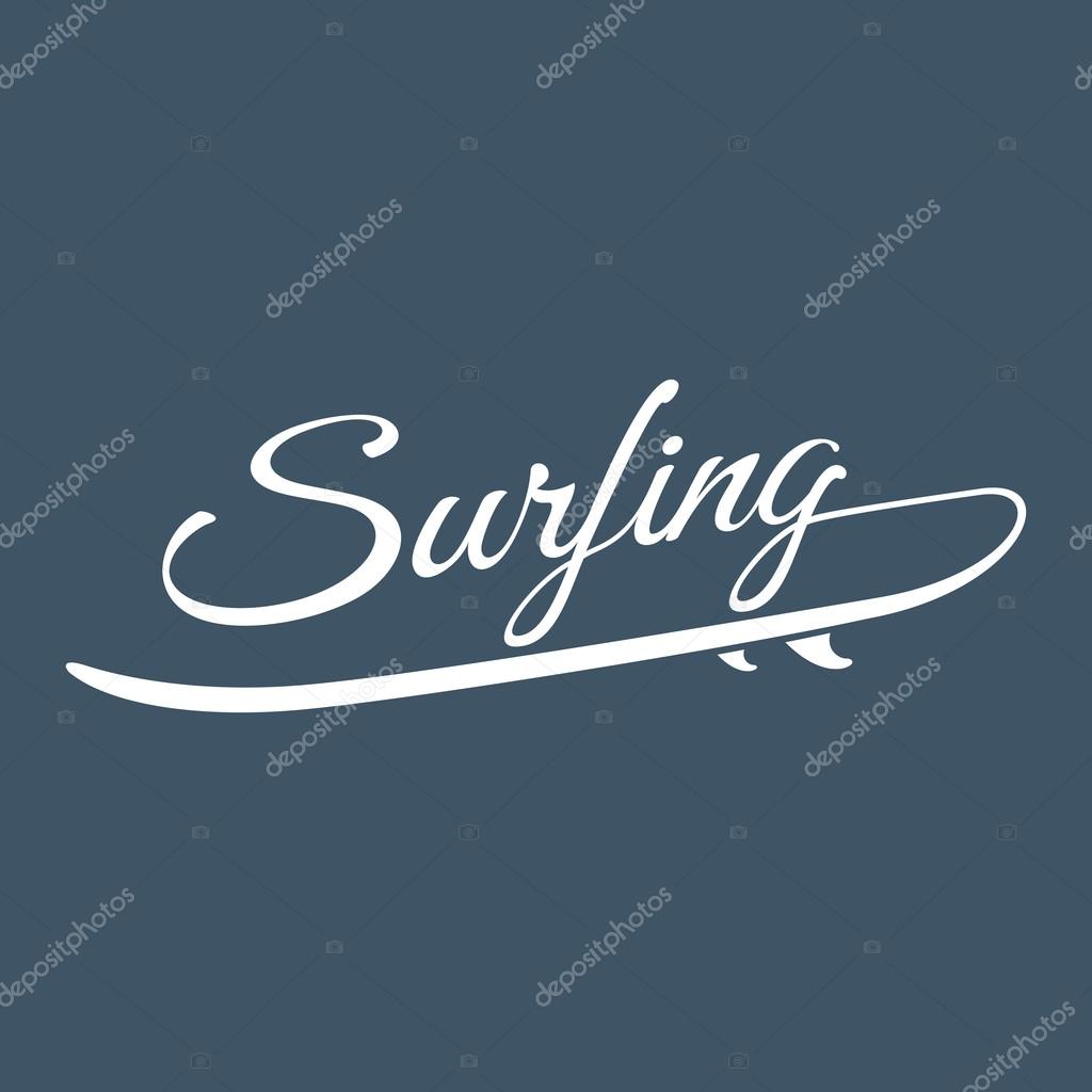 Surfing logo lettering Stock Vector Image by ©IlyaF #103552600