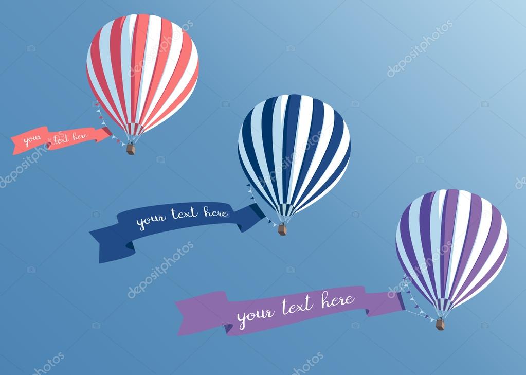 Hot air balloons banners set Stock Vector Image by ©IlyaF #123924378