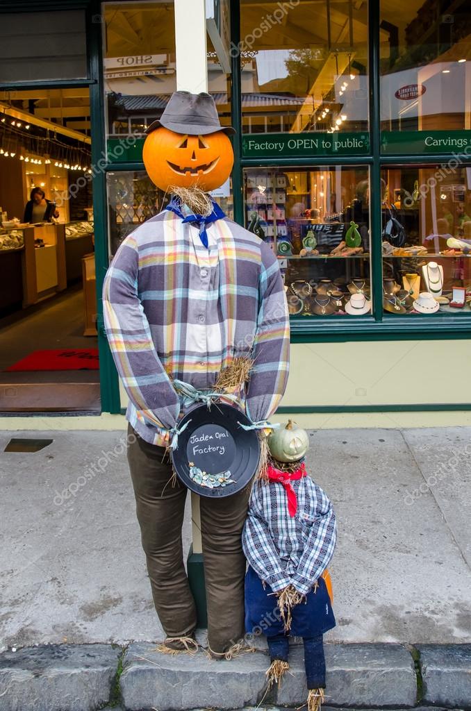 Scarecrows made by the children was displayed during the Arrowtown ...