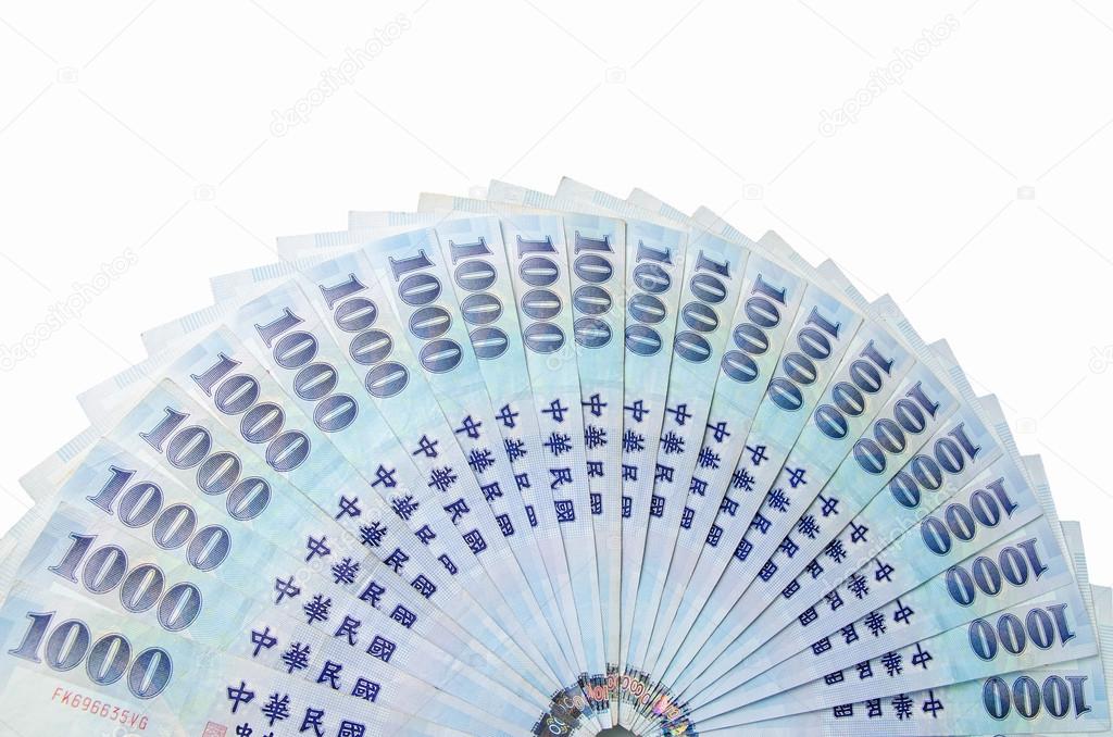 1000 New Taiwan Dollars isolated on white background Stock Photo by ...